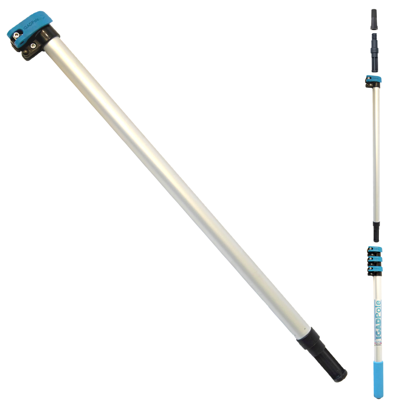 IGADPole Telescopic Pole – Threaded Connector for Brushes & Squeegees