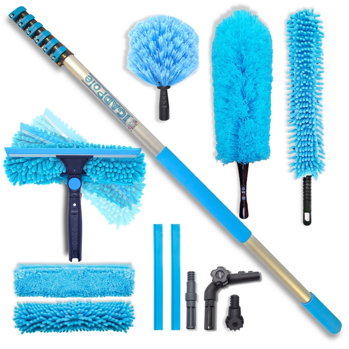 Telescopic poles window cleaning equipment